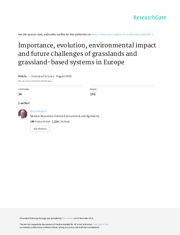 (PDF) Importance, evolution, environmental impact and future challenges ...