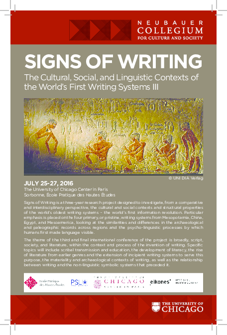 (PDF) Signs of Writing. The Cultural, Social, and Linguistic Contexts ...