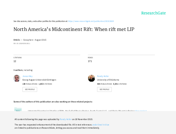 (PDF) North America's Midcontinent Rift: When rift met LIP