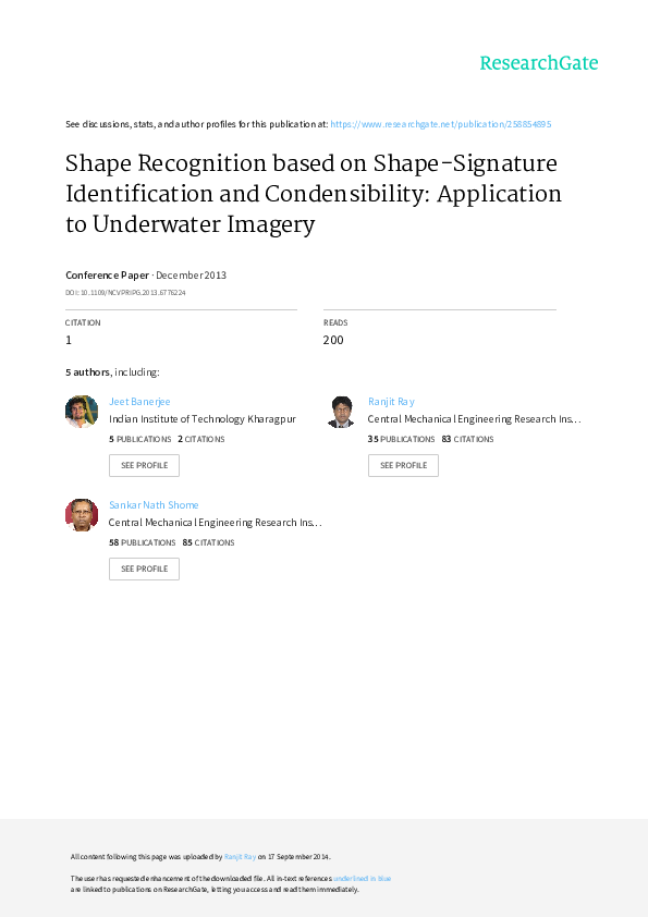 (PDF) Shape recognition based on shape-signature identification and ...