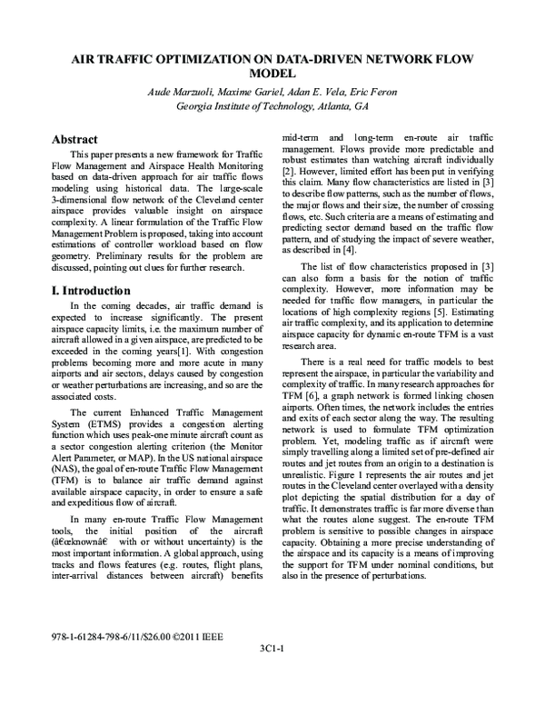 (PDF) Air traffic optimization on data-driven network flow model