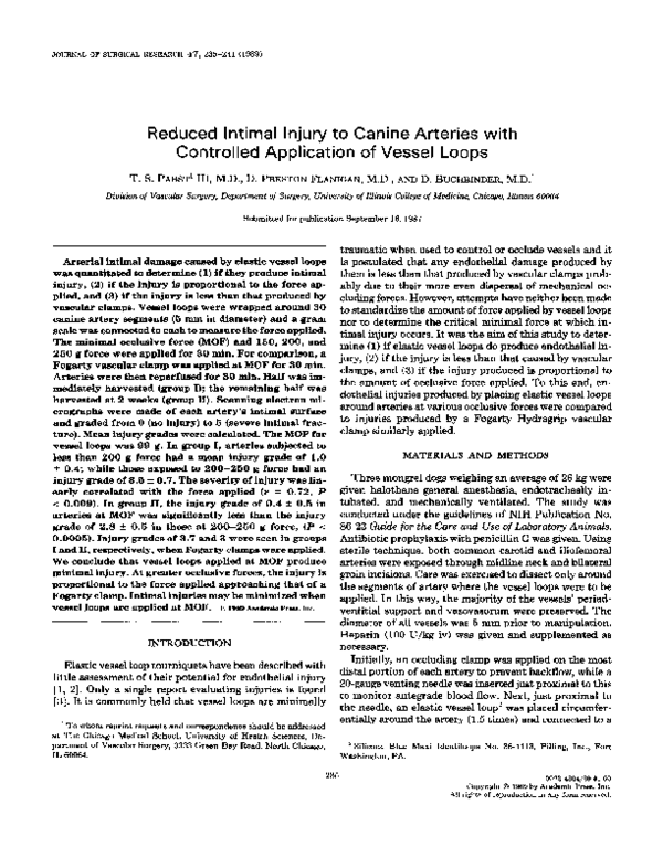(PDF) Reduced intimal injury to canine arteries with controlled ...