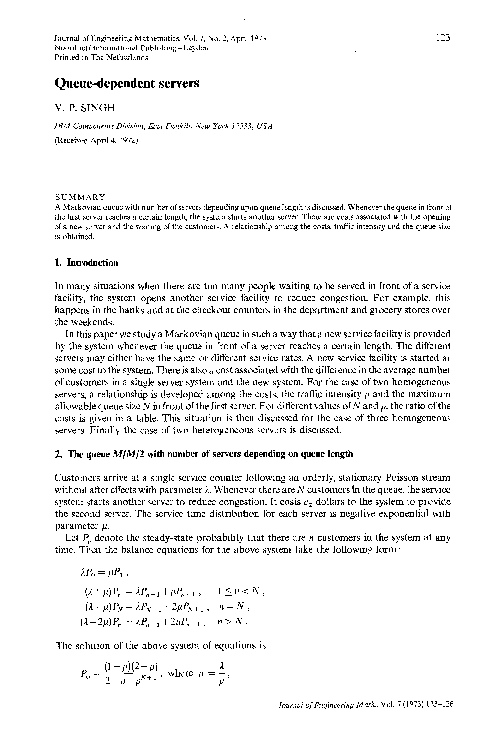 (PDF) Queue-dependent servers