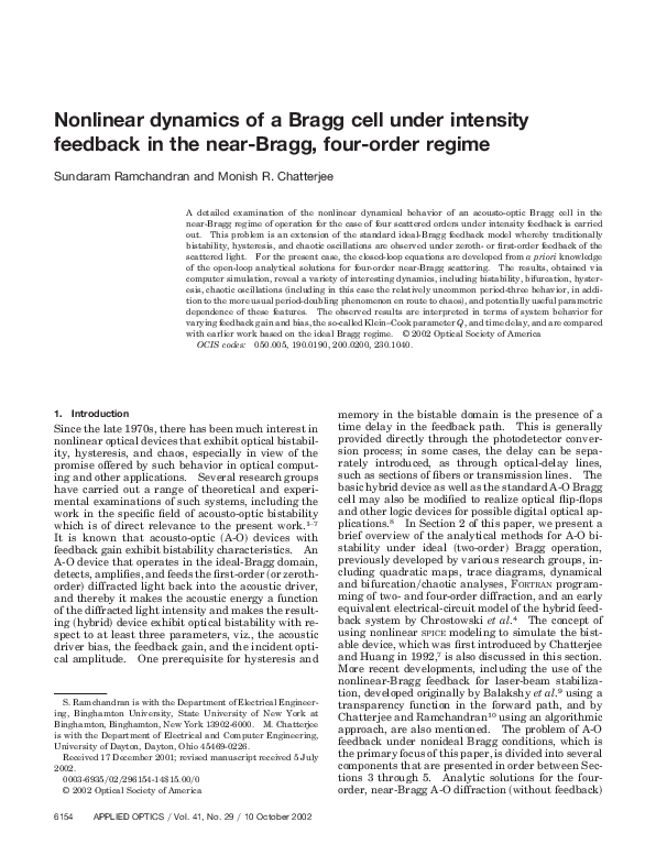 (PDF) Nonlinear dynamics of a Bragg cell under intensity feedback in ...