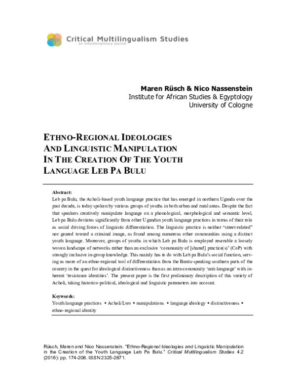 (PDF) Ethno-regional ideologies and linguistic manipulation in the ...