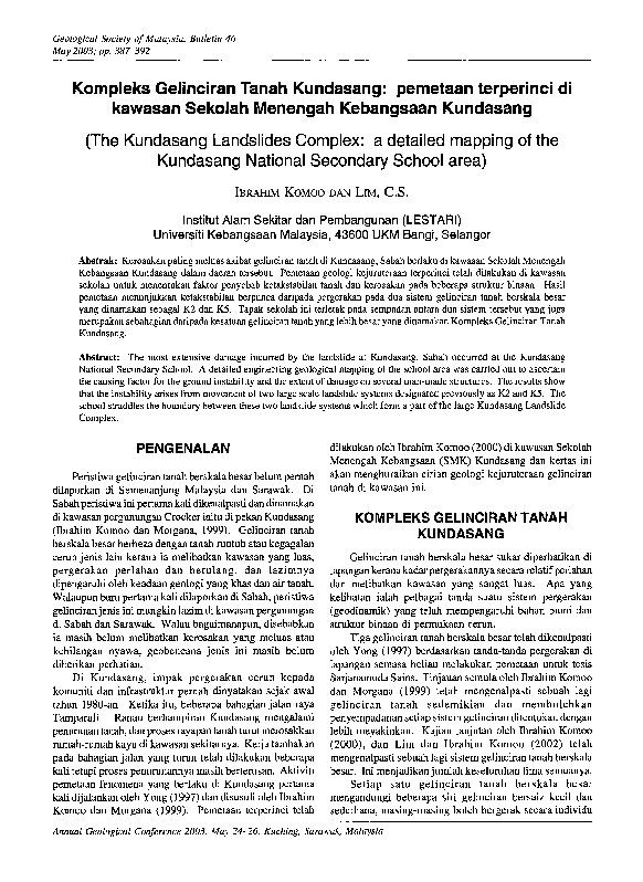 (PDF) Kompleks Gelinciran Tanah Kundasang: pemetaan terperinci di ...