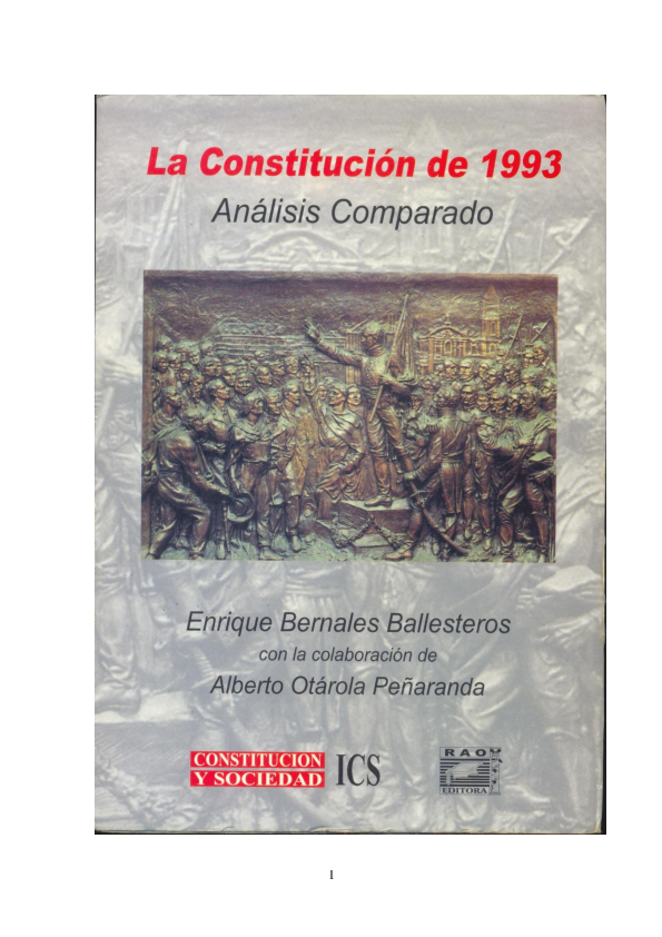 (PDF) CONSTITUCION PERU 1993 COMENTADA ENRIQUE BERNALES BALLESTEROS