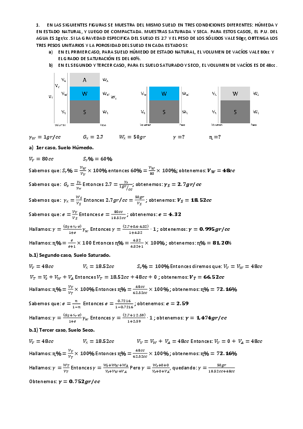 (PDF) Resolucion del examen mecanica de suelos