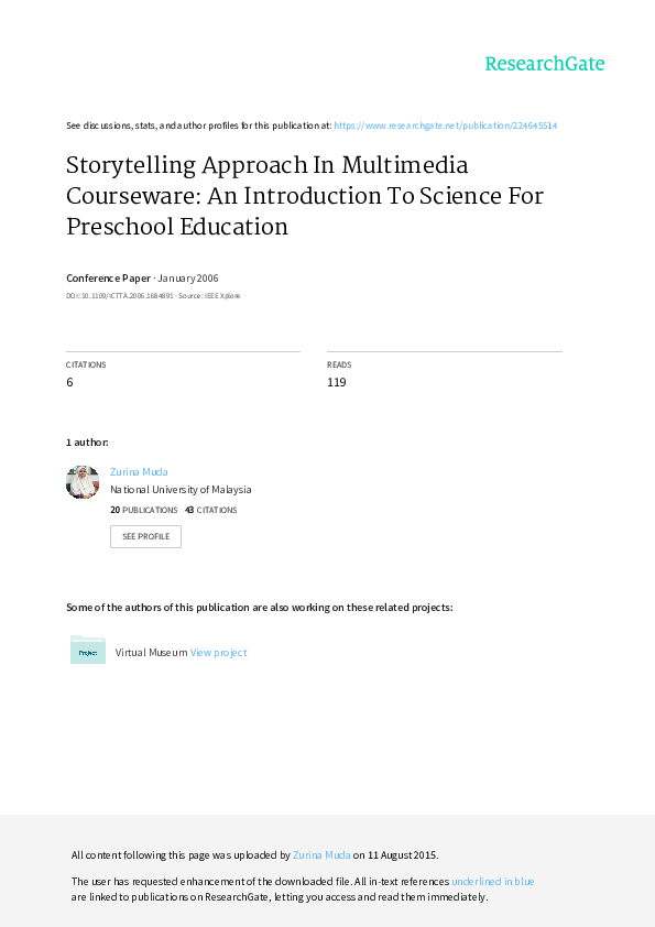 (PDF) Storytelling Approach In Multimedia Courseware: An Introduction ...