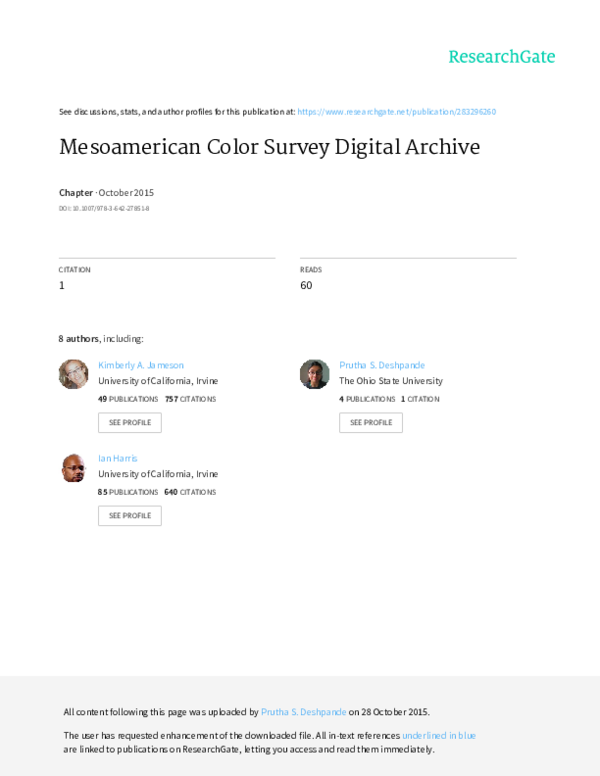 (PDF) Mesoamerican Color Survey Digital Archive