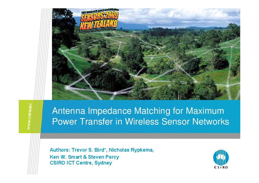 (PDF) Antenna Impedance Matching for Maximum Power Transfer in Wireless ... (PDF) Antenna Impedance Matching for Maximum Power Transfer in Wireless ...