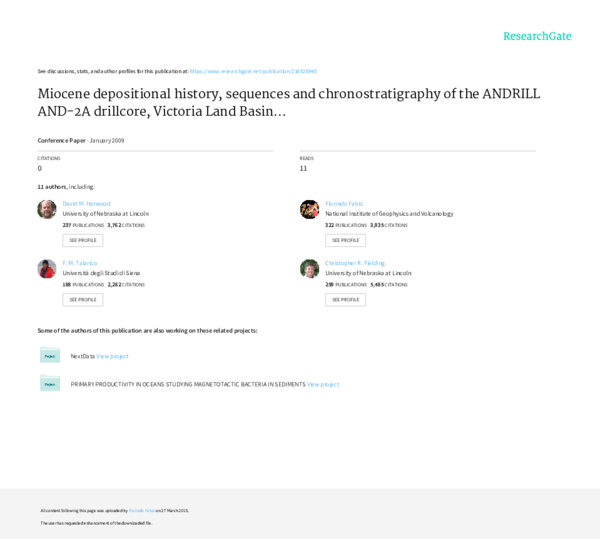 (PDF) Miocene depositional history, sequences and chronostratigraphy of ...