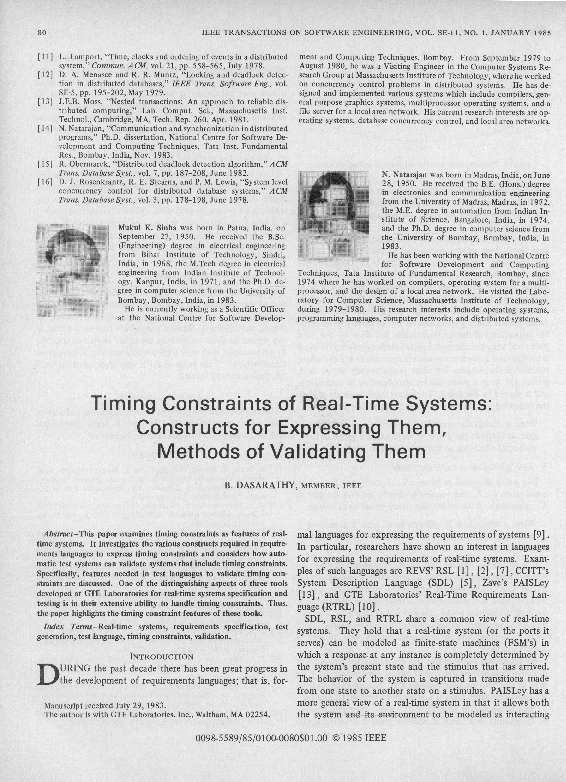 Pdf Timing Constraints Of Real Time Systems Constructs For