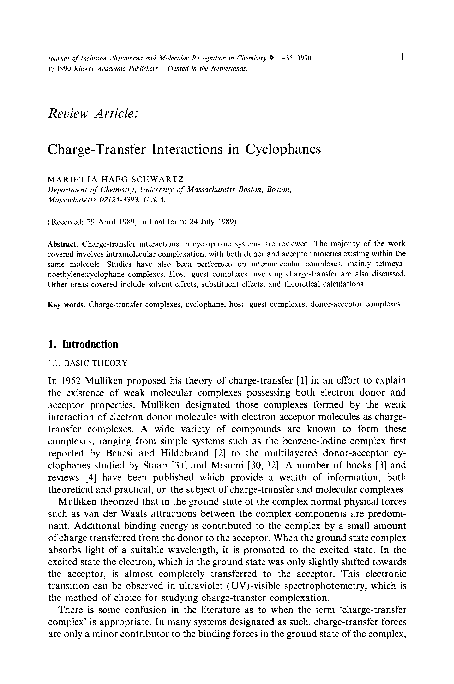 (PDF) Charge-transfer interactions in cyclophanes