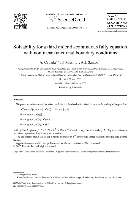 (PDF) Solvability for a third order discontinuous fully equation with nonlinear functional ...