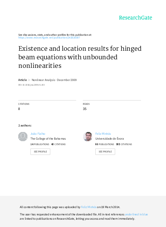 (PDF) Existence and location results for hinged beam equations with ...