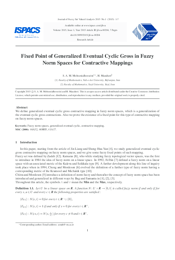 (PDF) Fixed Point of Generalized Eventual Cyclic Gross in Fuzzy Norm ... (PDF) Fixed Point of Generalized Eventual Cyclic Gross in Fuzzy Norm ...