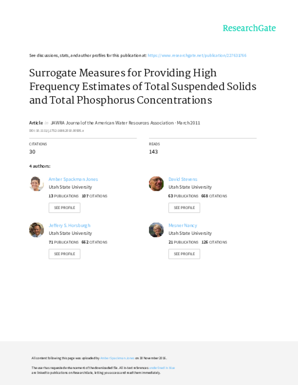 (PDF) Surrogate Measures for Providing High Frequency Estimates of ...