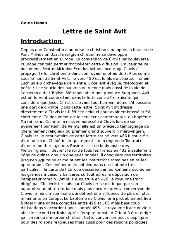 AVITUS, un Empereur et des Saints