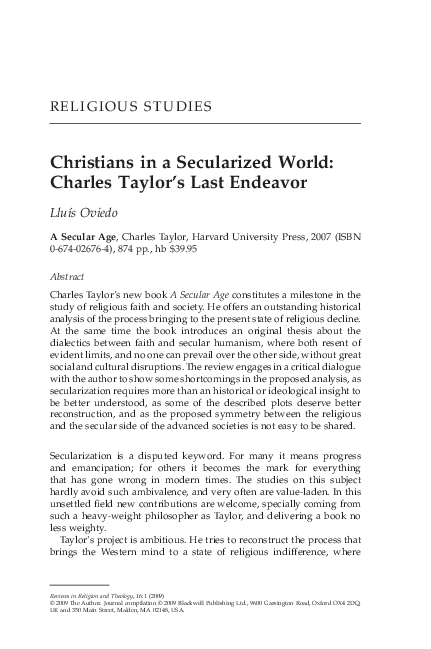 (PDF) Islam and InterFaith Relations. The Gerald Weisfeld Lectures 2006 ...