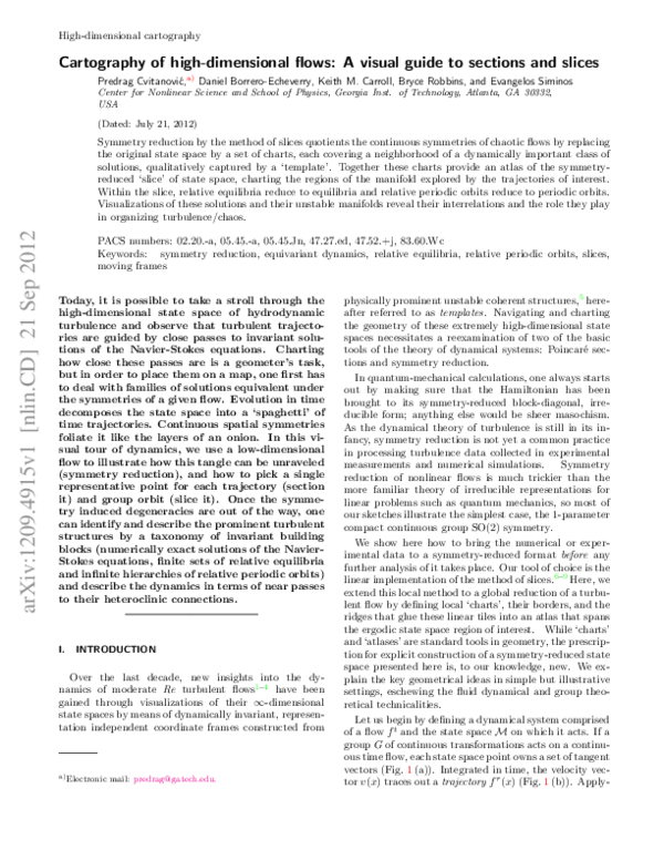 (PDF) Cartography of high-dimensional flows: A visual guide to sections ...