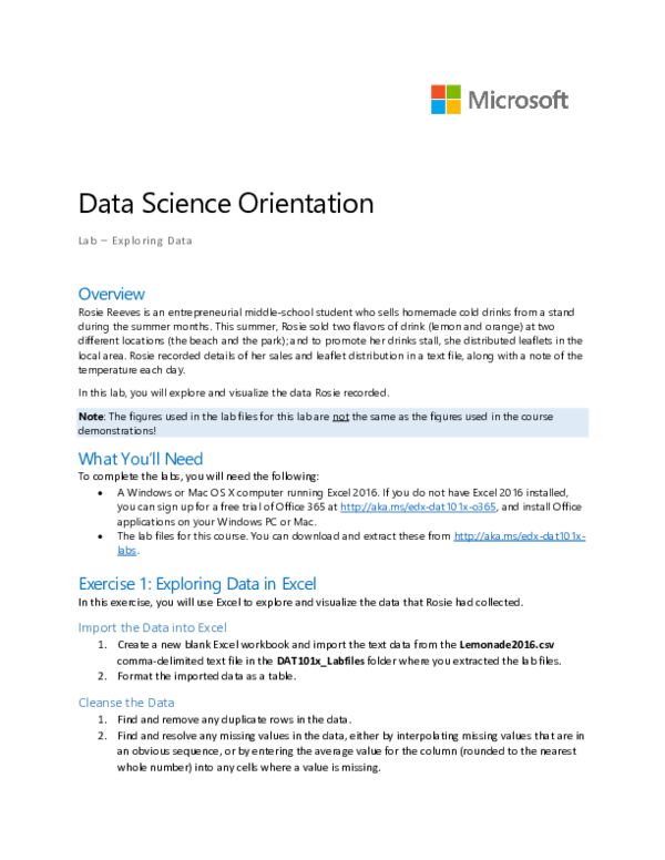 (PDF) Data Science Orientation