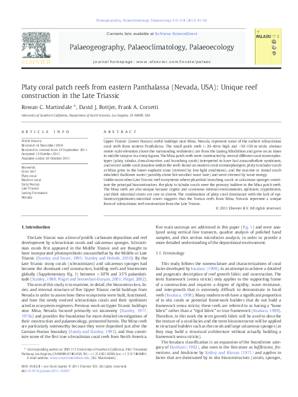 (PDF) Upper Triassic (Ladinian?-Carnian) reef biota from the Sambosan ...