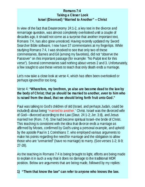 (DOC) Romans 7:4 Taking a Closer Look