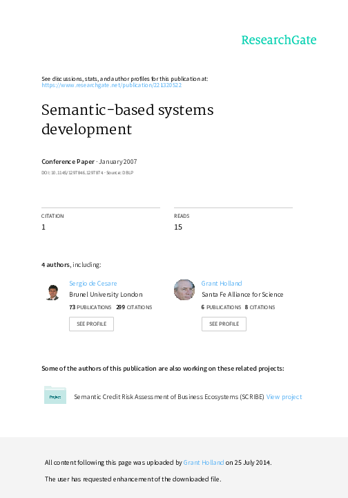 (PDF) Semantic-based systems development