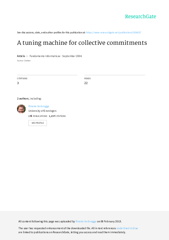 (PDF) A Tuning Machine for Collective Commitments