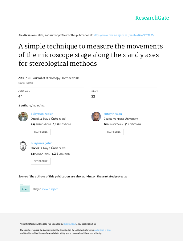 (PDF) A simple technique to measure the movements of the microscope ...