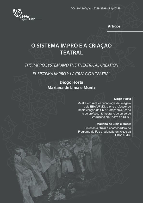 (PDF) O SISTEMA IMPRO E A CRIAÇÃO TEATRAL THE IMPRO SYSTEM AND THE ...