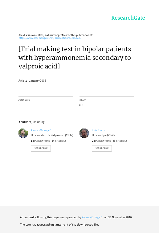 (PDF) [Trial making test in bipolar patients with hyperammonemia ...