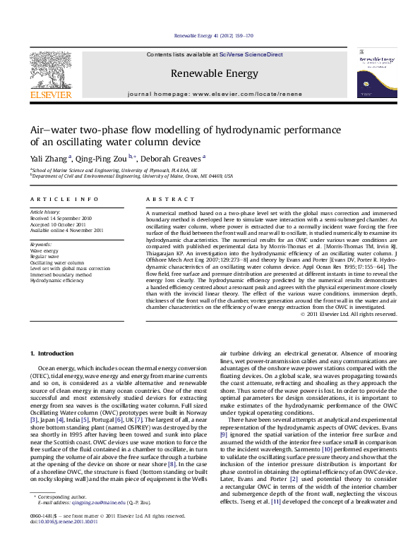 Pdf Air Water Two Phase Flow Modelling Of Hydrodynamic Performance Of