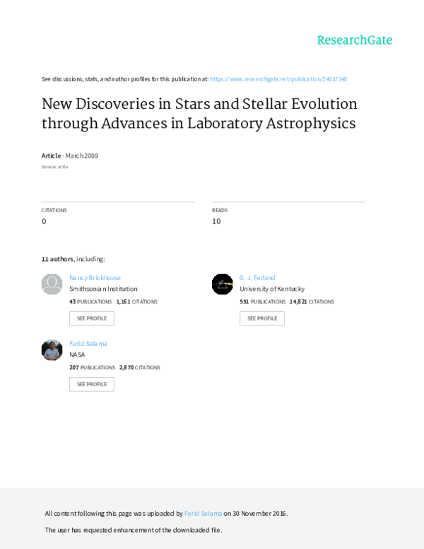 (PDF) New Discoveries in Stars and Stellar Evolution through Advances ...