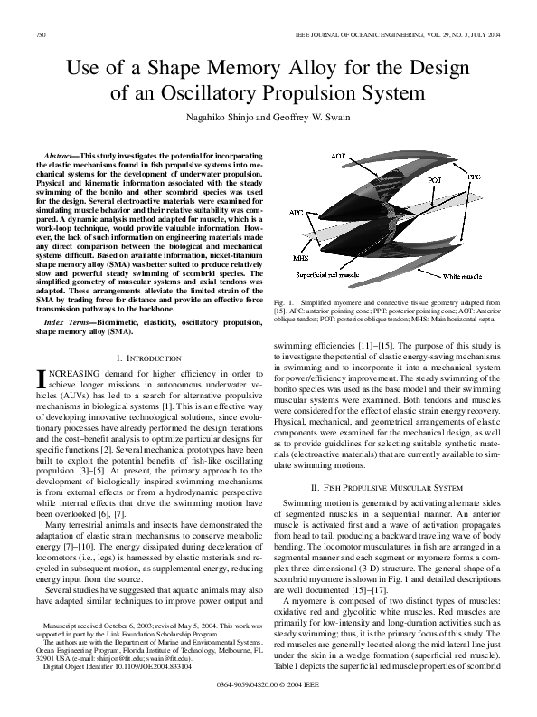 Pdf Use Of A Shape Memory Alloy For The Design Of An Oscillatory