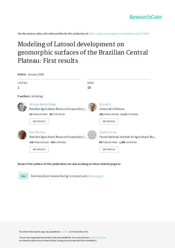 (PDF) Development and origin of the microgranular structure in latosols ...
