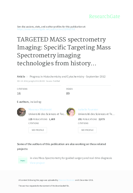 (PDF) TARGETED MASS spectrometry Imaging: Specific Targeting Mass ...
