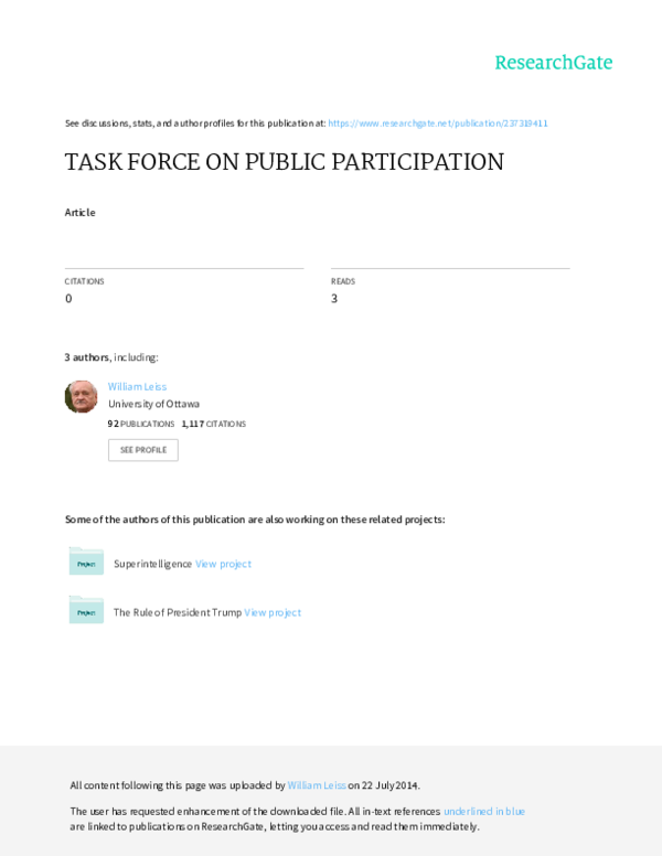 (PDF) Task Force on Public Participation