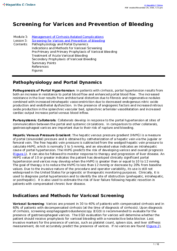 (PDF) Screening varices prevention bleeding | emil salim - Academia.edu
