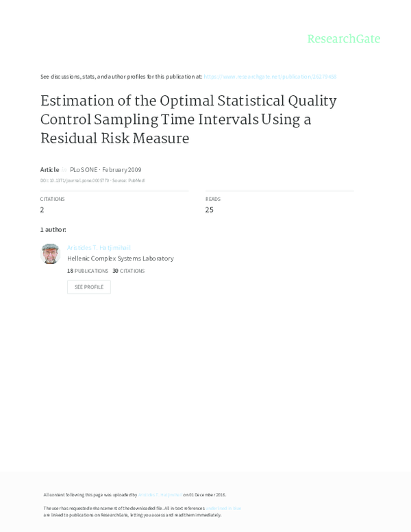 (PDF) Estimation of the Optimal Statistical Quality Control Sampling ...