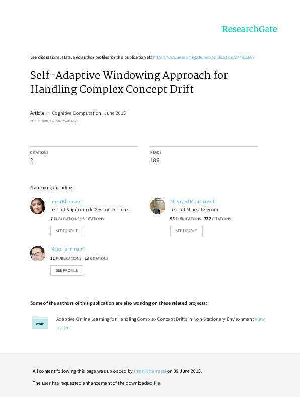 (PDF) Self-Adaptive Windowing Approach for Handling Complex Concept Drift