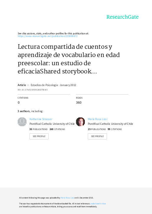 (PDF) Lectura compartida de cuentos y aprendizaje de vocabulario en ...