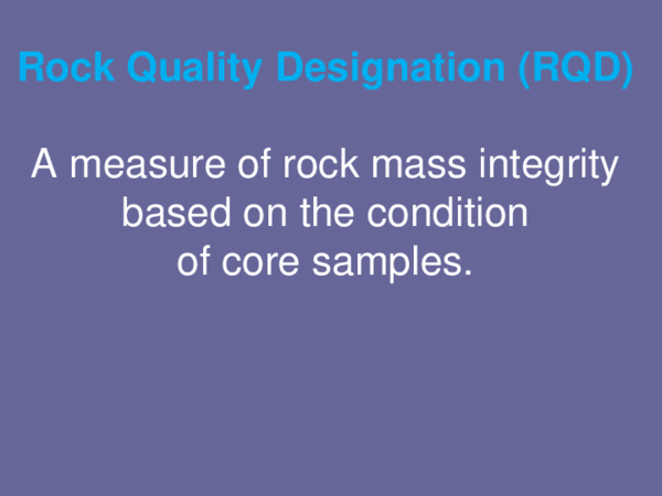 (PDF) Rock Quality Designation (RQD