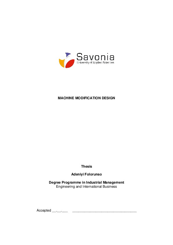 (PDF) MACHINE MODIFICATION DESIGN