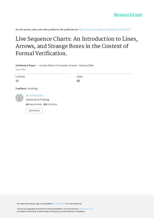 (PDF) Live sequence charts: An introduction to lines, arrows, and ...