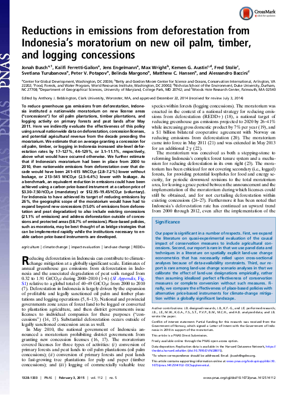 (PDF) Indonesia's Moratorium on Palm Oil Expansion from Natural Forests ...