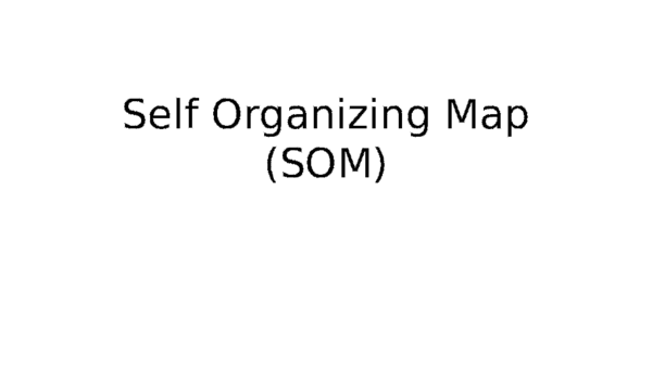 (PPT) Self Organizing Map (SOM)