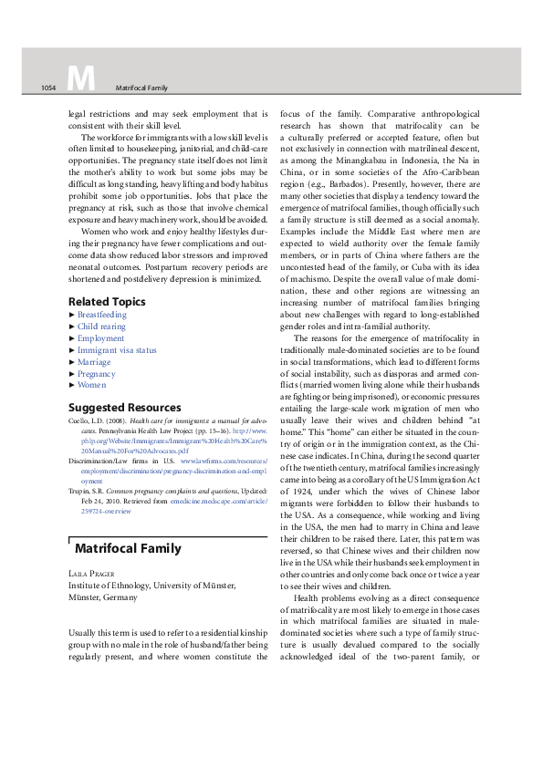 (PDF) Matrifocal Family. (2012) In: S. Loue und M. Sajatovic (eds ...