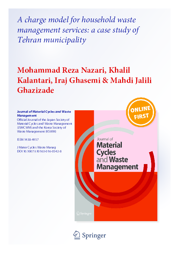 (PDF) A charge model for household waste management services